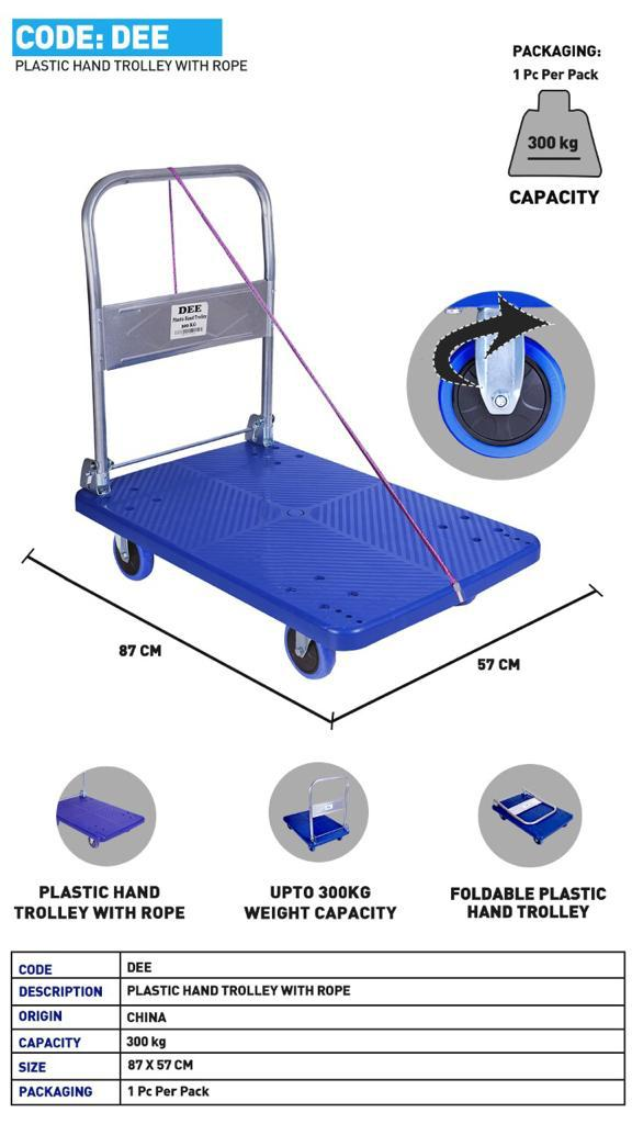 DEE Plastic Hand Trolley with Rope Toolpusher Online Store