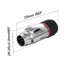 BD24 Series 500V 25A 3Pin Male Plug IP67 Metal Shell Waterproof Power ...